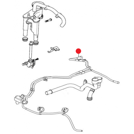 Трубка датчика тиску в колекторі Jaguar XF 2008-2015 XR853345